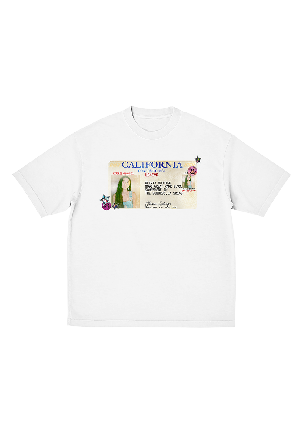 drivers license 5 year anniversary t-shirt - Olivia Rodrigo